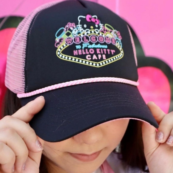 Hello Kitty | Accessories | Hello Kitty Cafe Las Vegas Trucker Cap ...